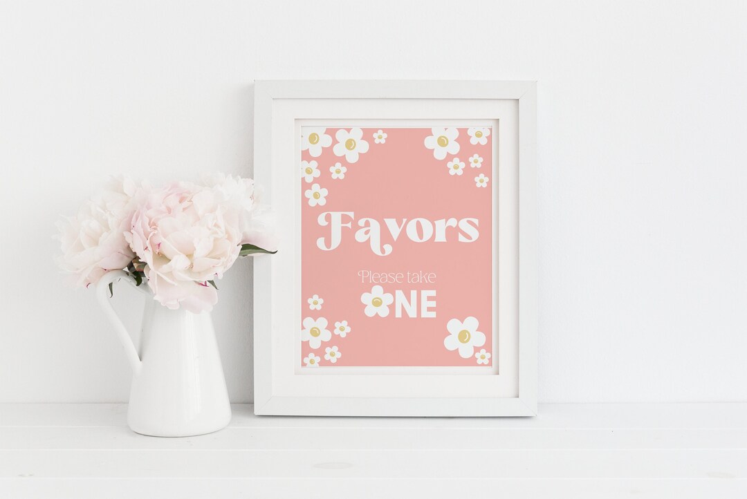 Editable Daisy Birthday Sign | Favors Table Sign | Daisy Party Decor ...
