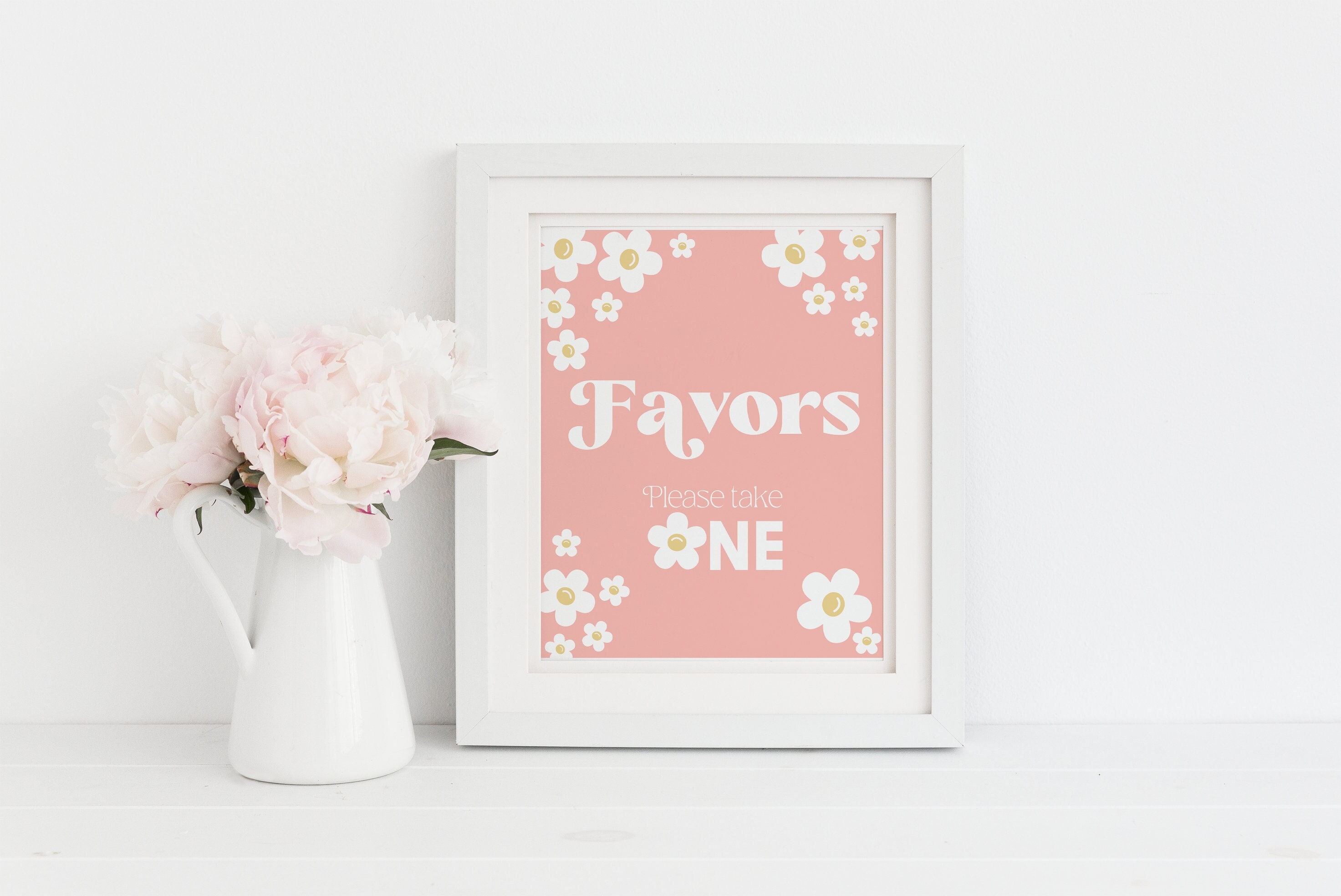 Editable Daisy Birthday Sign | Favors Table Sign | Daisy Party Decor ...