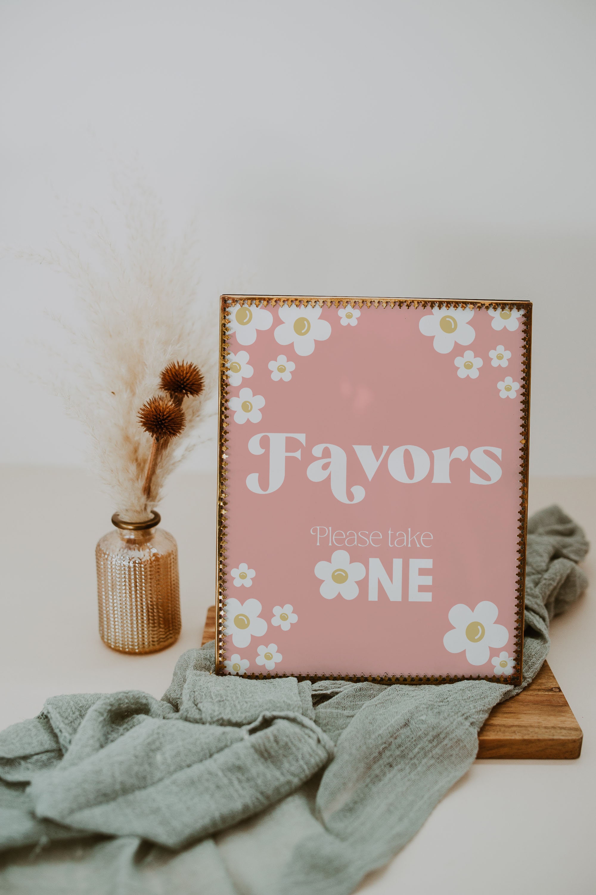 Editable Daisy Birthday Sign | Favors Table Sign | Daisy Party Decor ...