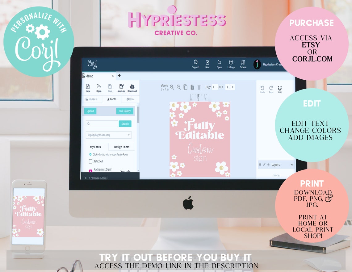 Editable Daisy Birthday Sign | Favors Table Sign | Daisy Party Decor ...