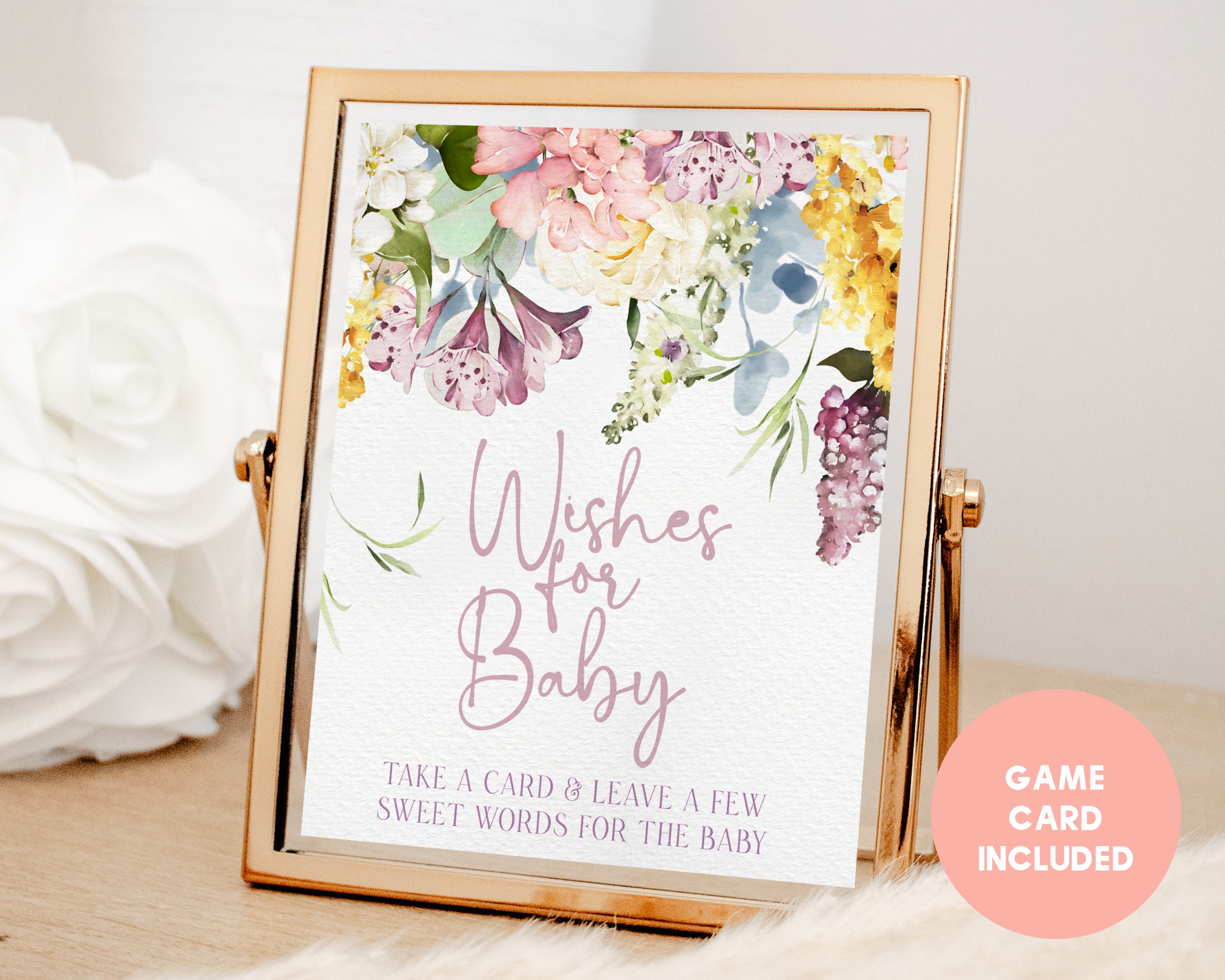 Floral Baby Shower Games Bundle | Baby in Bloom | Wildflower Baby ...