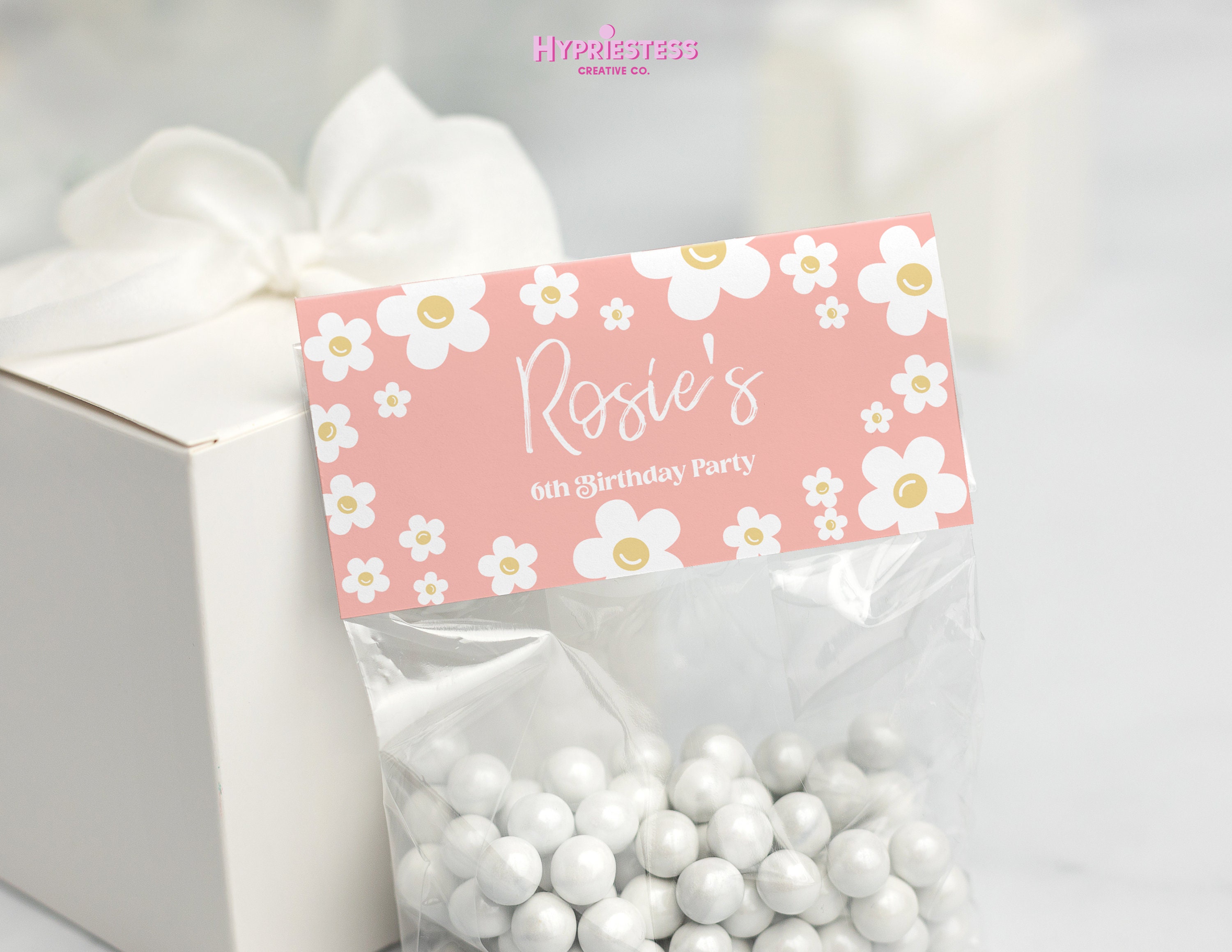Editable Daisy Treat Bag Topper | Daisy Treat Bag Wrapper | Daisy ...