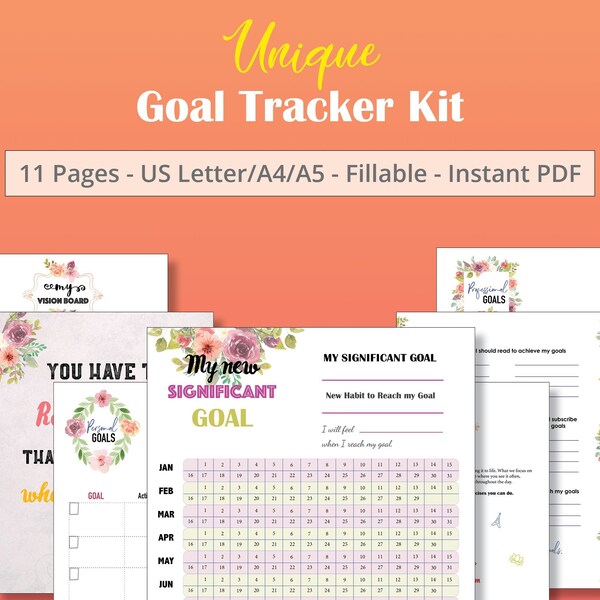 Mindfulness Journal Tracker, Wellness Planner, Health Journal ...