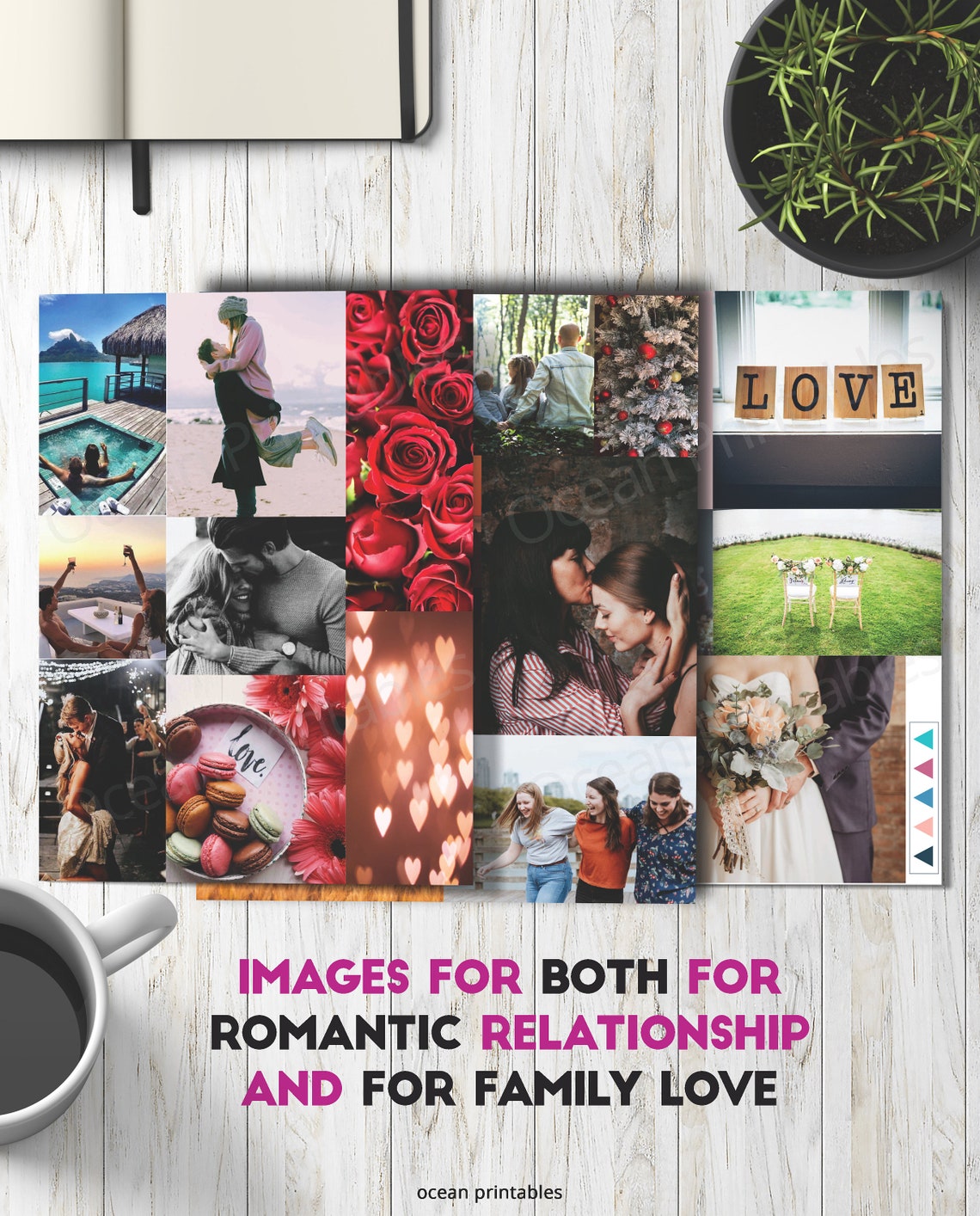 Relationship Vision Board Printables Kit, Attract Love Affirmations ...