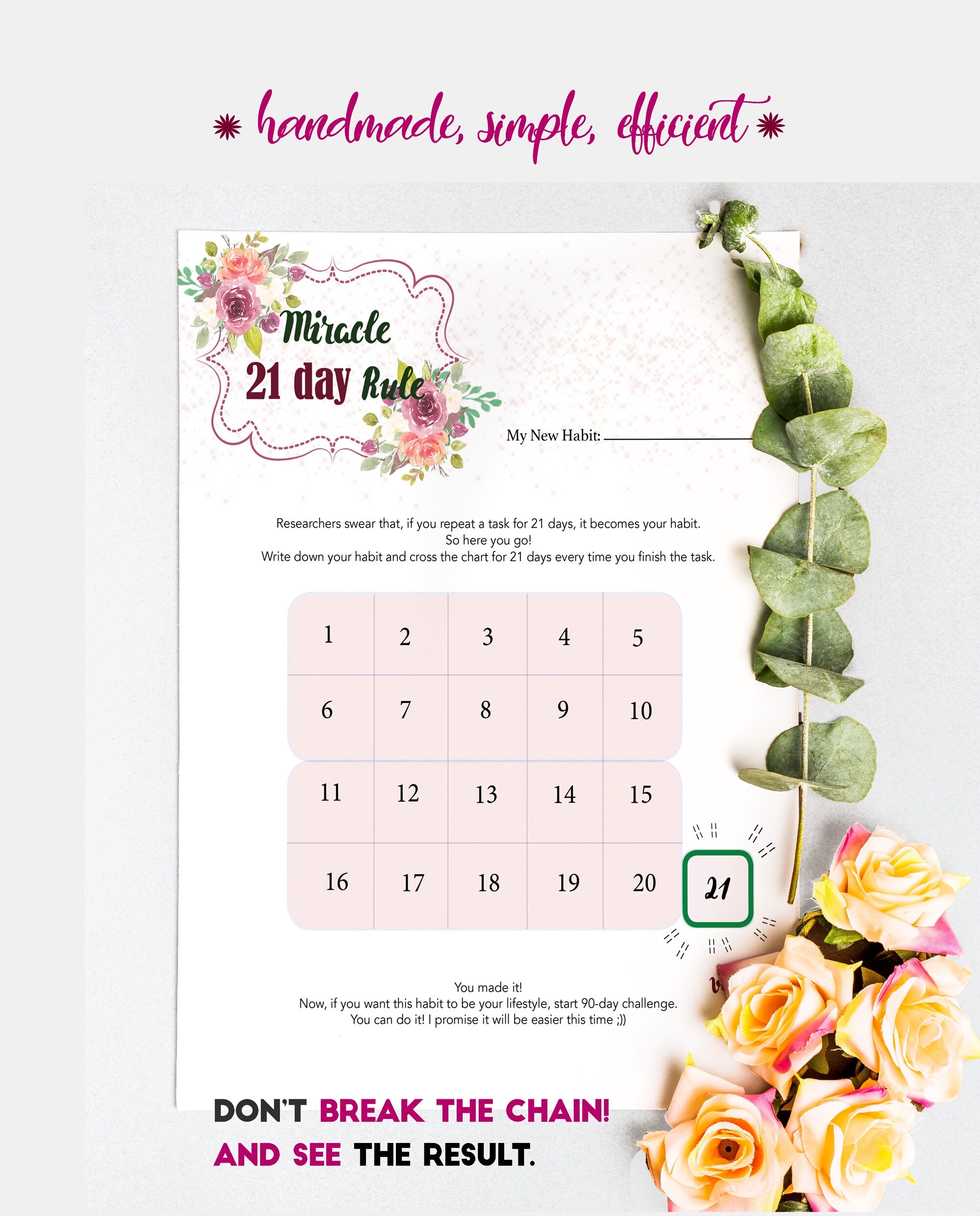 Ultimate 2024 Habit Tracker Kit, Floral, Printable Daily Goal Progress ...