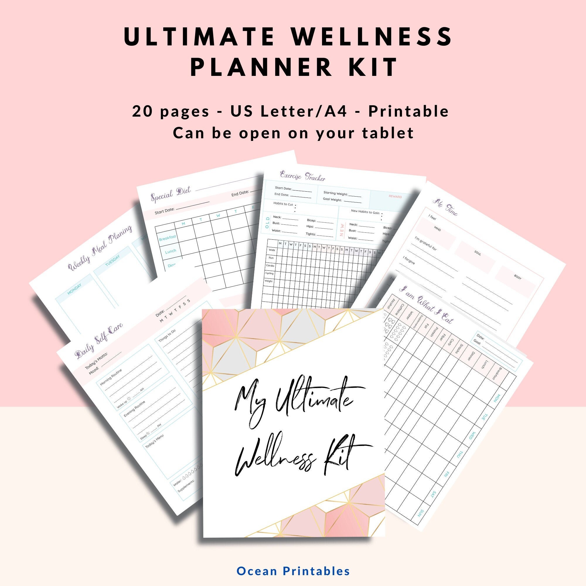 Health and Wellness Journal, Weight Loss Tracker, Fitness Log ...