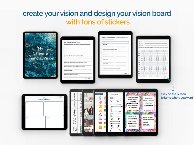 Digital Vision Board Kits, Dream Board for Goodnotes, Manifestation ...
