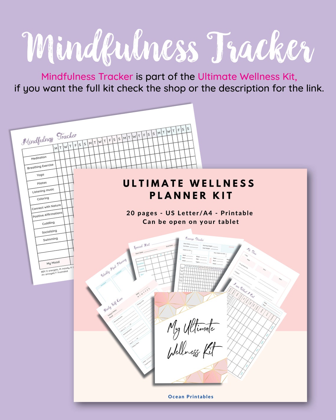 Mindfulness Journal Tracker Wellness Planner Health Journal - Etsy