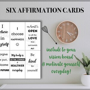 Vision Board Kit Power Words Printable Affirmation Quote - Etsy UK