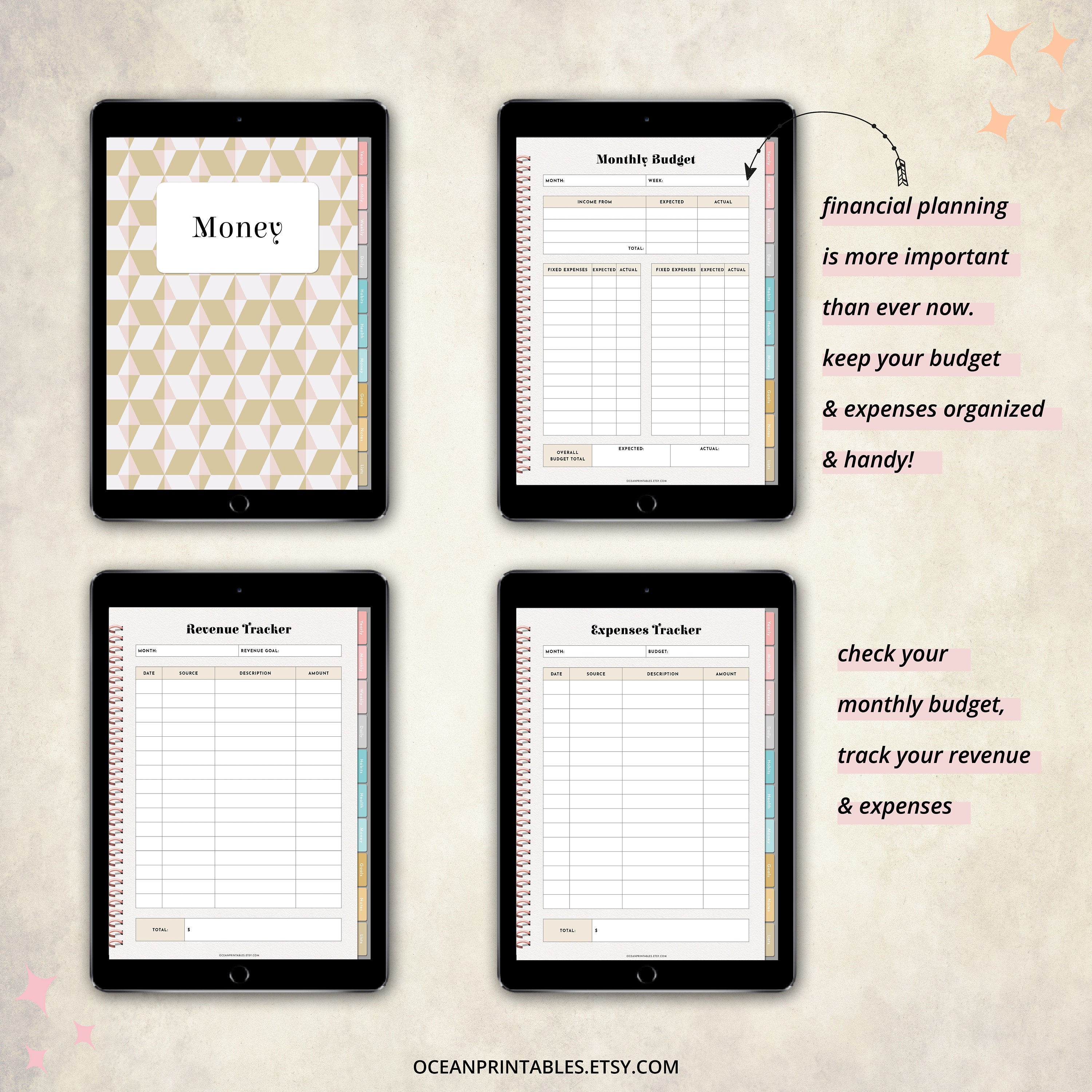 Chic Undated Digital Planner for Goodnotes Noteshelf Xodo - Etsy
