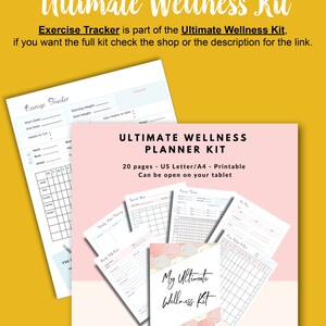 Exercise Tracker, Monthly Fitness Planner, Workout Tracker, Gym Diary ...