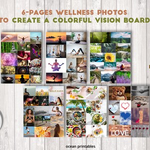 Printable Wellness & Spiritual Vision Board Kit 2025, Manifestation ...