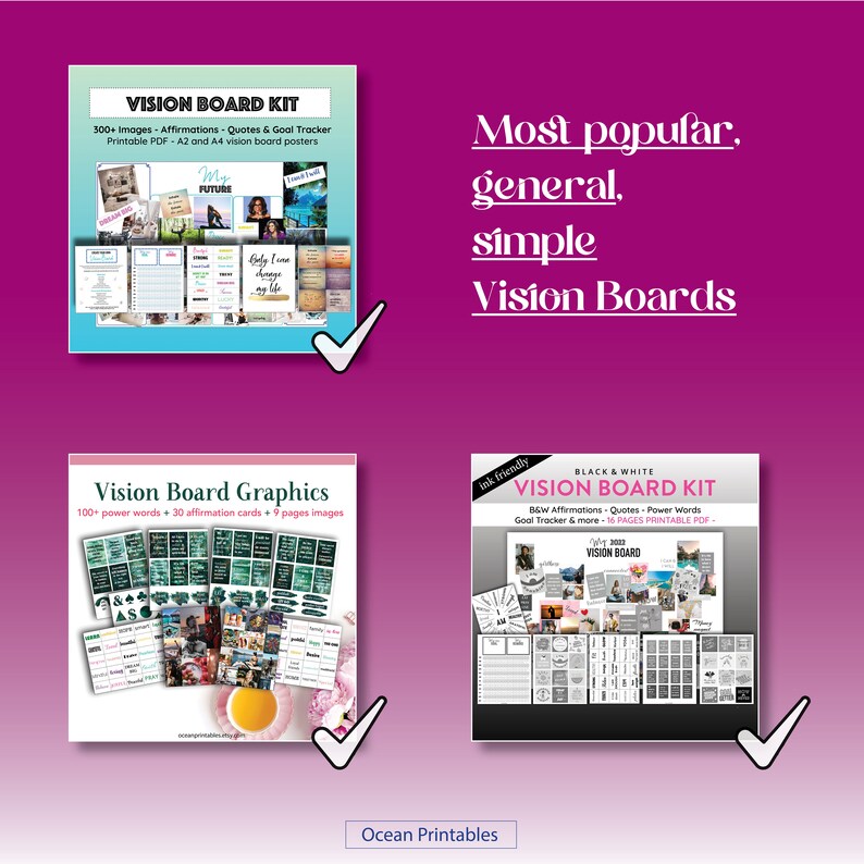 Ultimate Vision Board Printables Bundle, Vision Board Party Kit Ideas ...