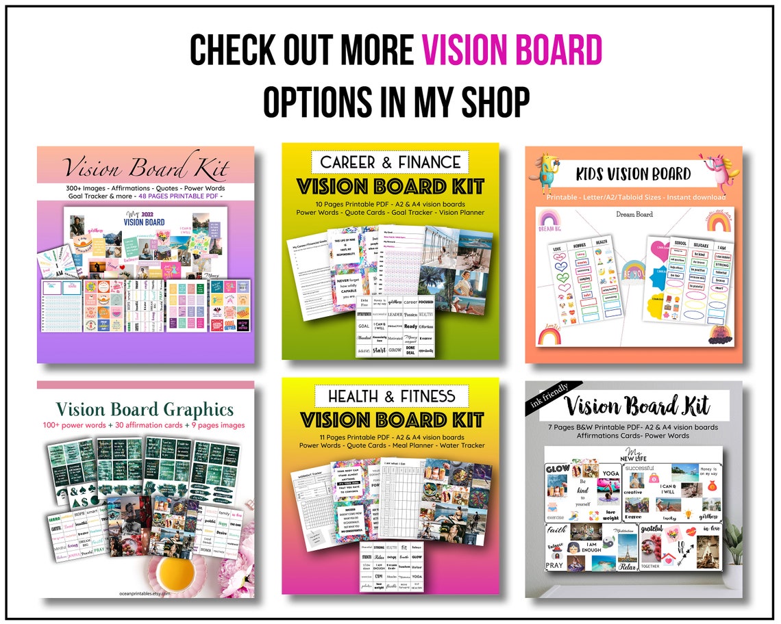 Digital Ultimate Life Vision Board Kit 2023 Dream Board for - Etsy Canada