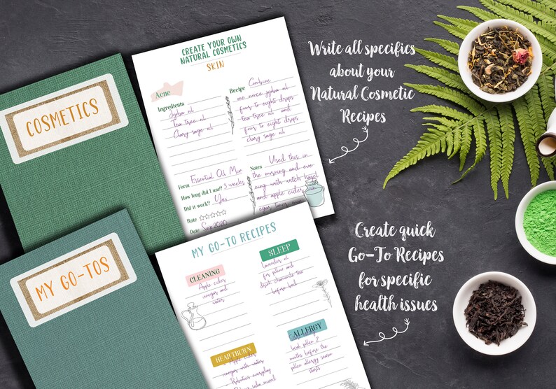 Printable Herbalist Planner, Natural Healing Journal, Botanical Herbs ...