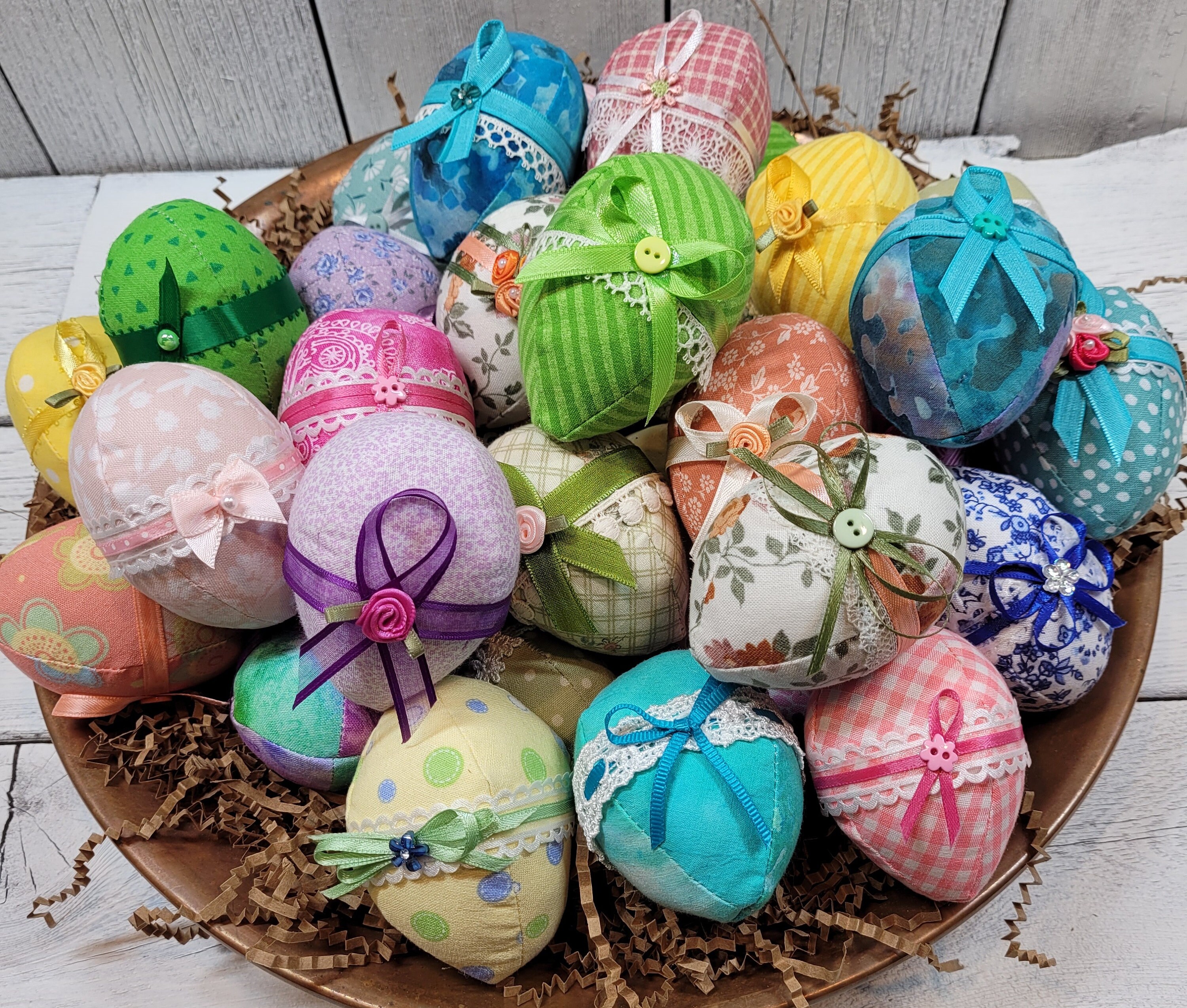 3 Fancy Fabric Easter Eggs for Spring Decor - Etsy