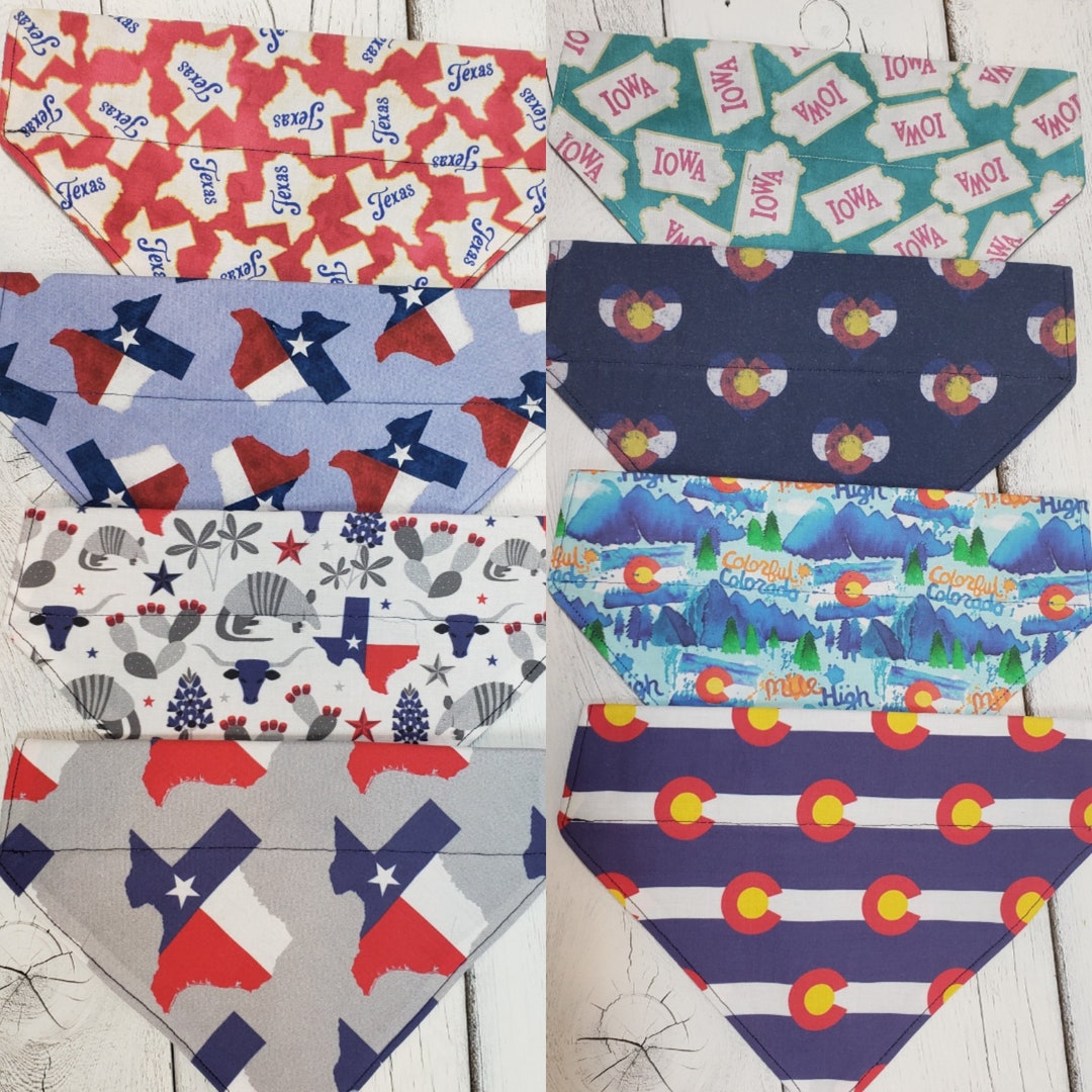 Colorado, Texas, and Iowa Pride Bandanas for Your Dogs - Etsy