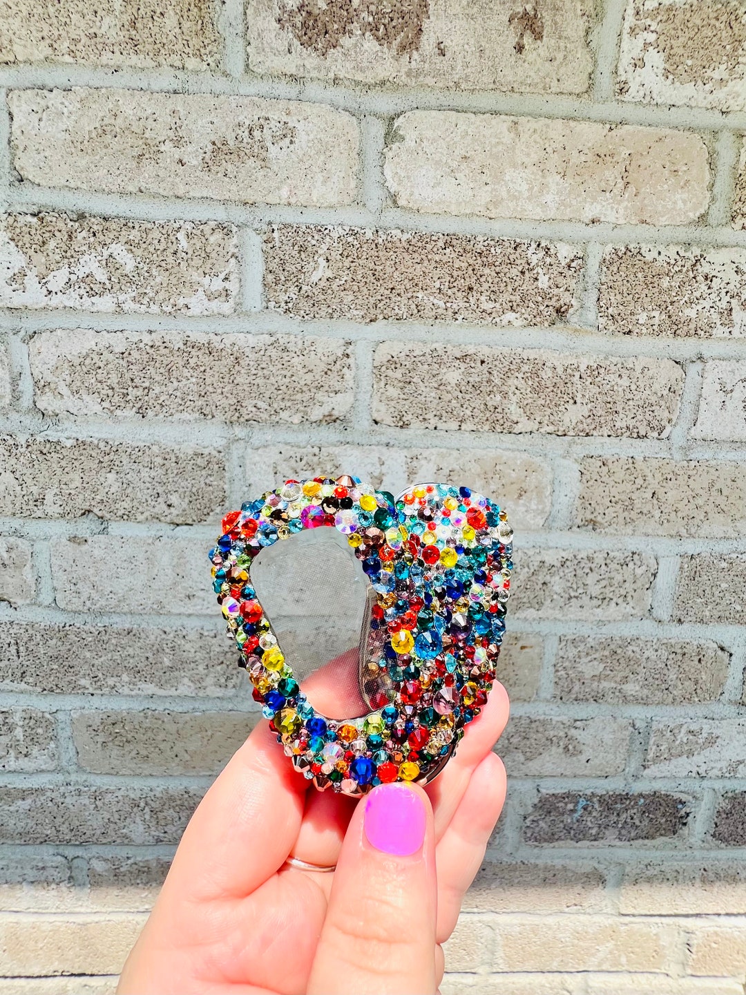 Gypsy Glass Rainbow Color Mix Key Fob Cover Bedazzled Bling - Etsy
