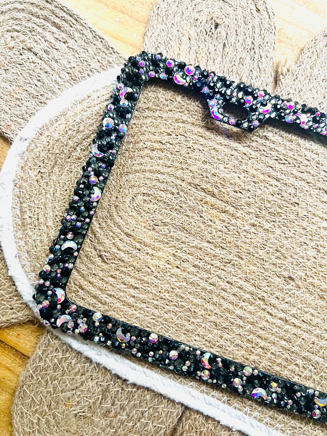 Luna Moon Chunky Bedazzled Thin License Plate Frame Bling - Etsy