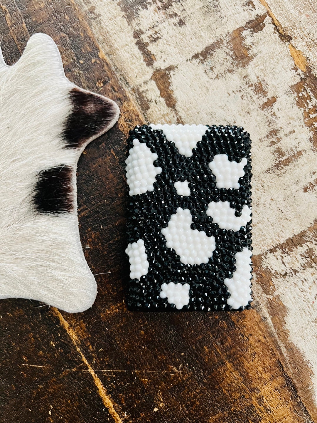 Classic Cow Wide Phone Power Bank Charger Bedazzled Bling - Etsy
