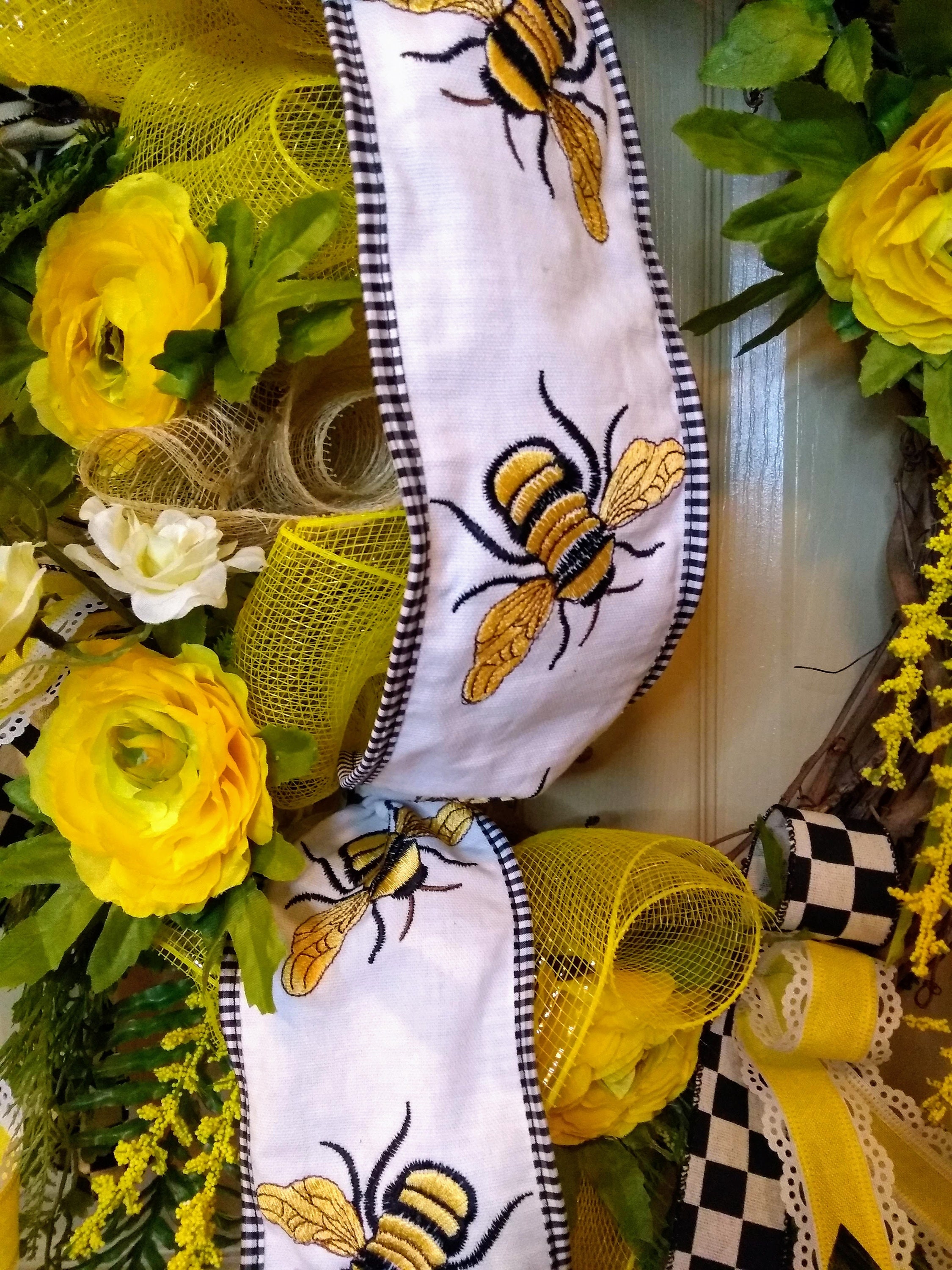 Bee Wreath Bumble Bee Wreath Honey Bee Wreath Bee Wreath - Etsy