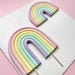 Pastel Rainbow Set Cake Topper - Etsy