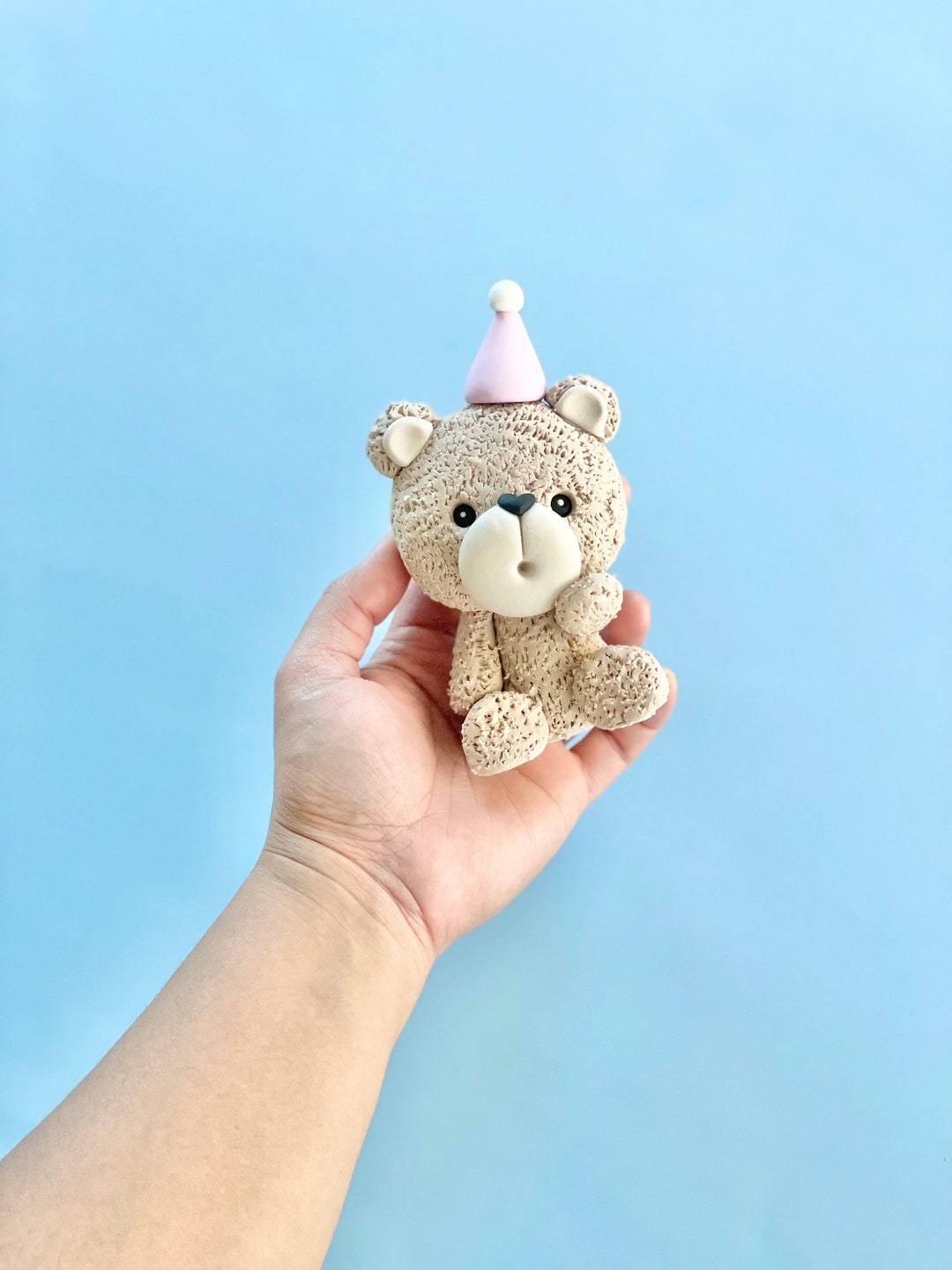 Furry Bear Fondant Cake Topper - Etsy