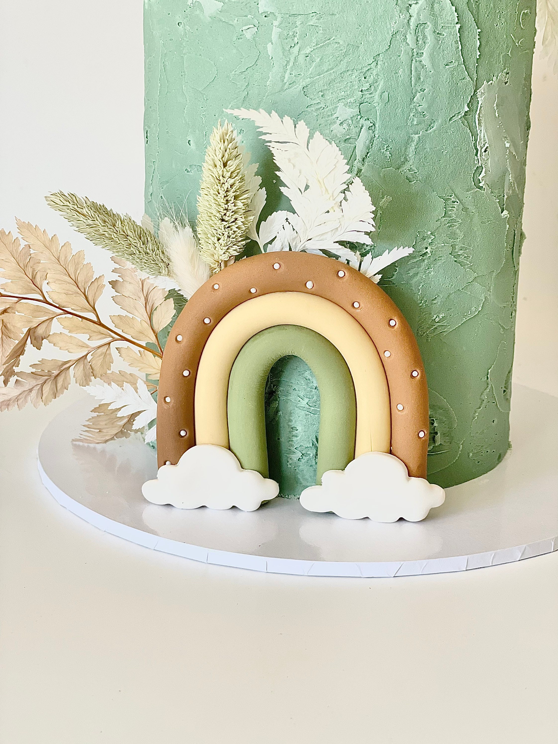 Boho Rainbow Fondant Cake Topper Edible Cake Topper - Etsy