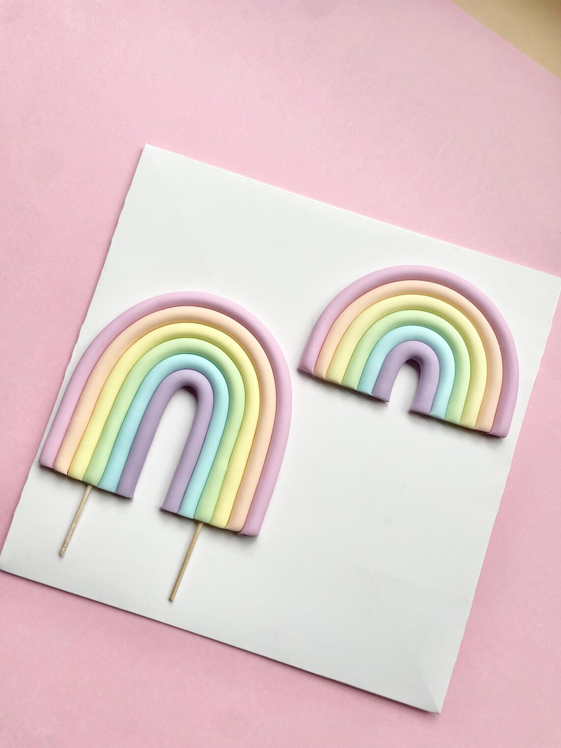 Pastel Rainbow Set Cake Topper - Etsy