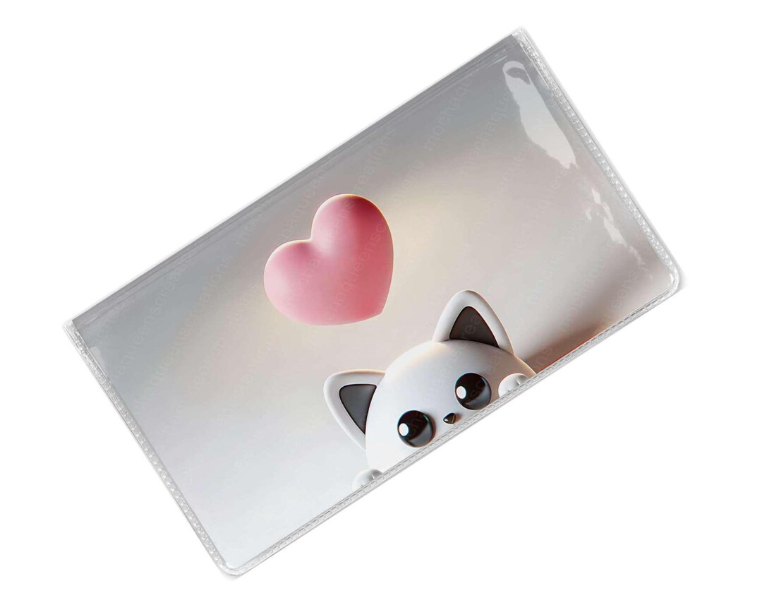 I Heart Cats Checkbook Cover Cute Animals Checkbook Cover Animal Lovers ...