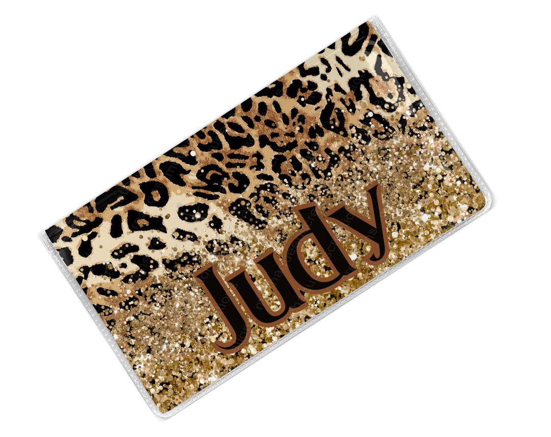 Checkbook Cover Leopard Print Personalized Checkbook Cover Checkbook ...