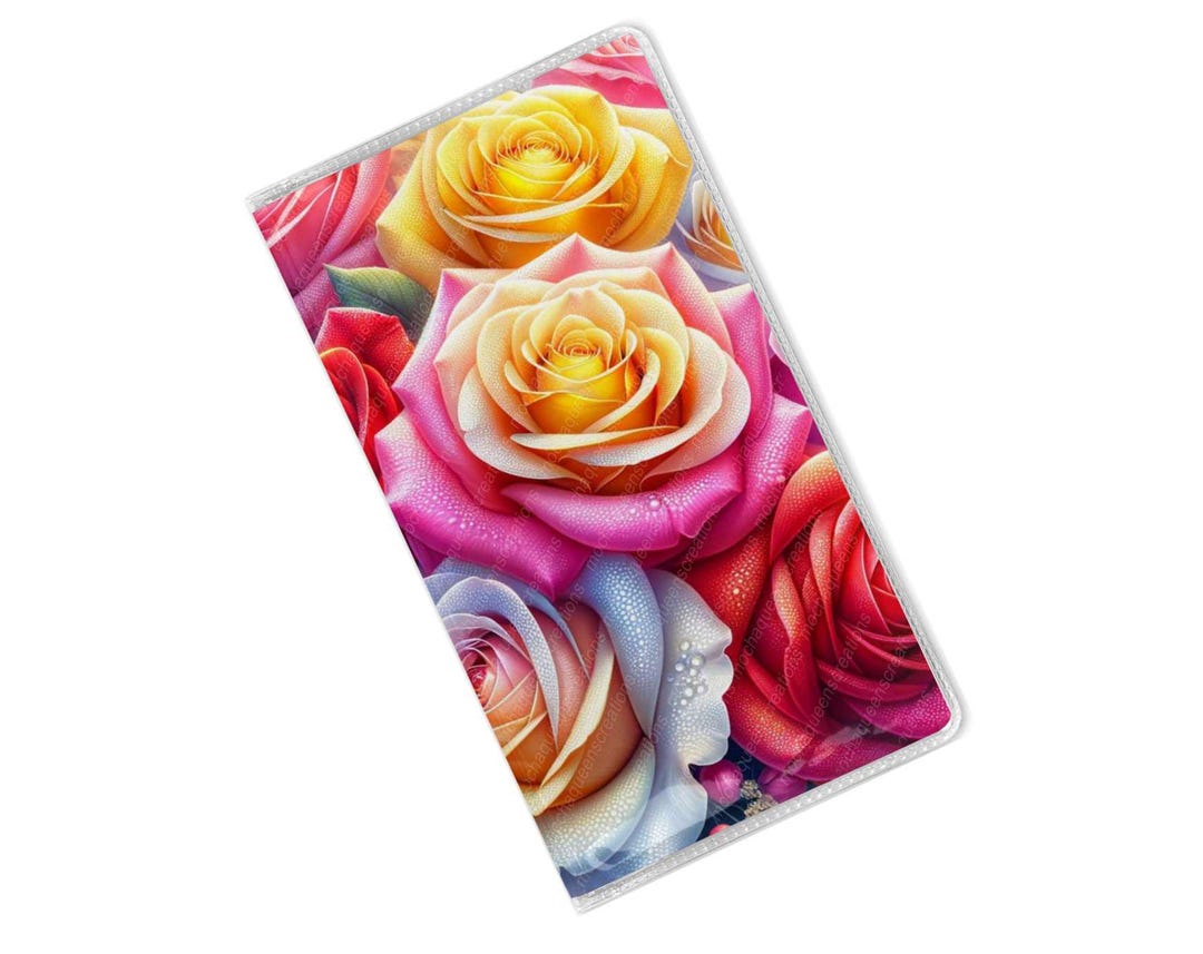 2025-2026 Pocket Calendar Colorful Roses 2 Year Pocket Calendar Monthly ...