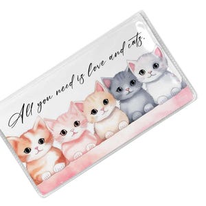 Cute Cats Checkbook Cover Checkbook Organizer Black Woman Gift Animal ...