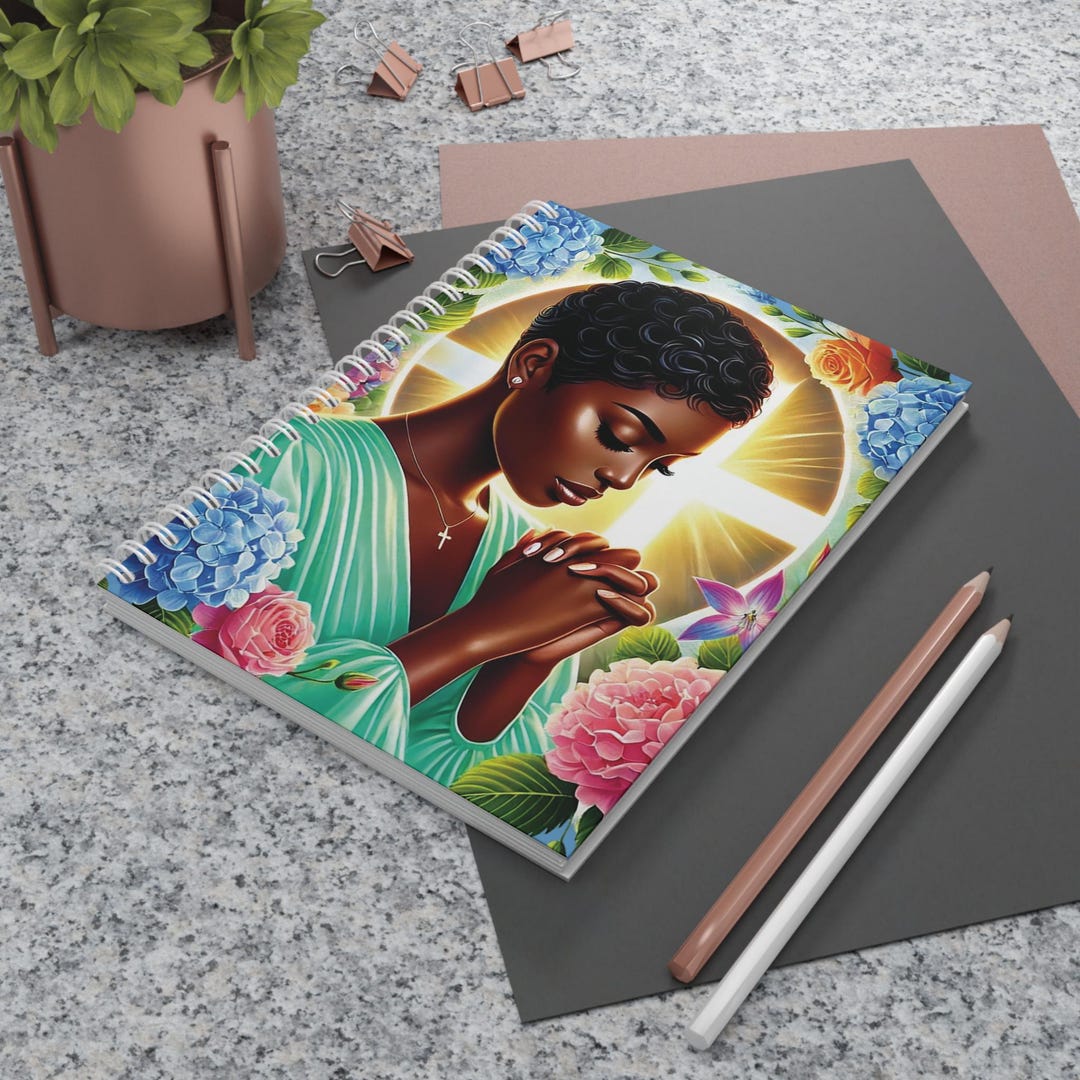 Woman in Prayer Inspirational Notebook Journal Christian Notebook ...