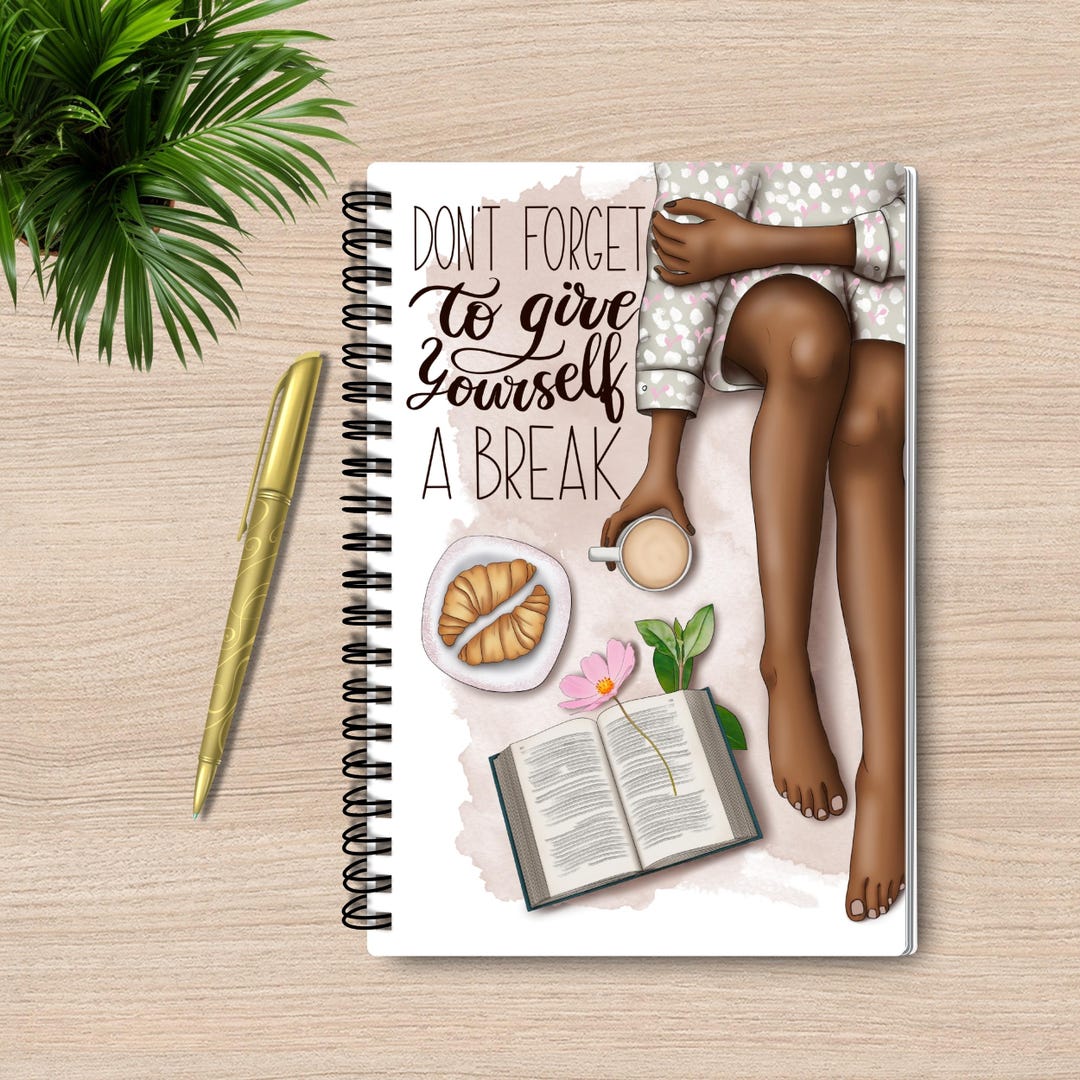 Give Yourself A Break Motivational Notebook | Self Help Journal for ...