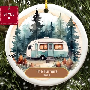 RV Ornament Personalized Christmas Ornament 2025 Camp Ornaments, RV Gifts for Couple, RV Travel ...