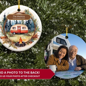 RV Ornament Personalized Christmas Ornament 2025 Camp Ornaments, RV Gifts for Couple, RV Travel ...