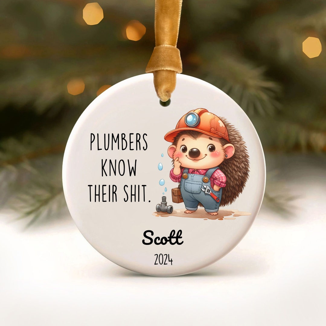 Plumber Christmas Ornament, Funny Plumber Gifts, Master Plumber ...