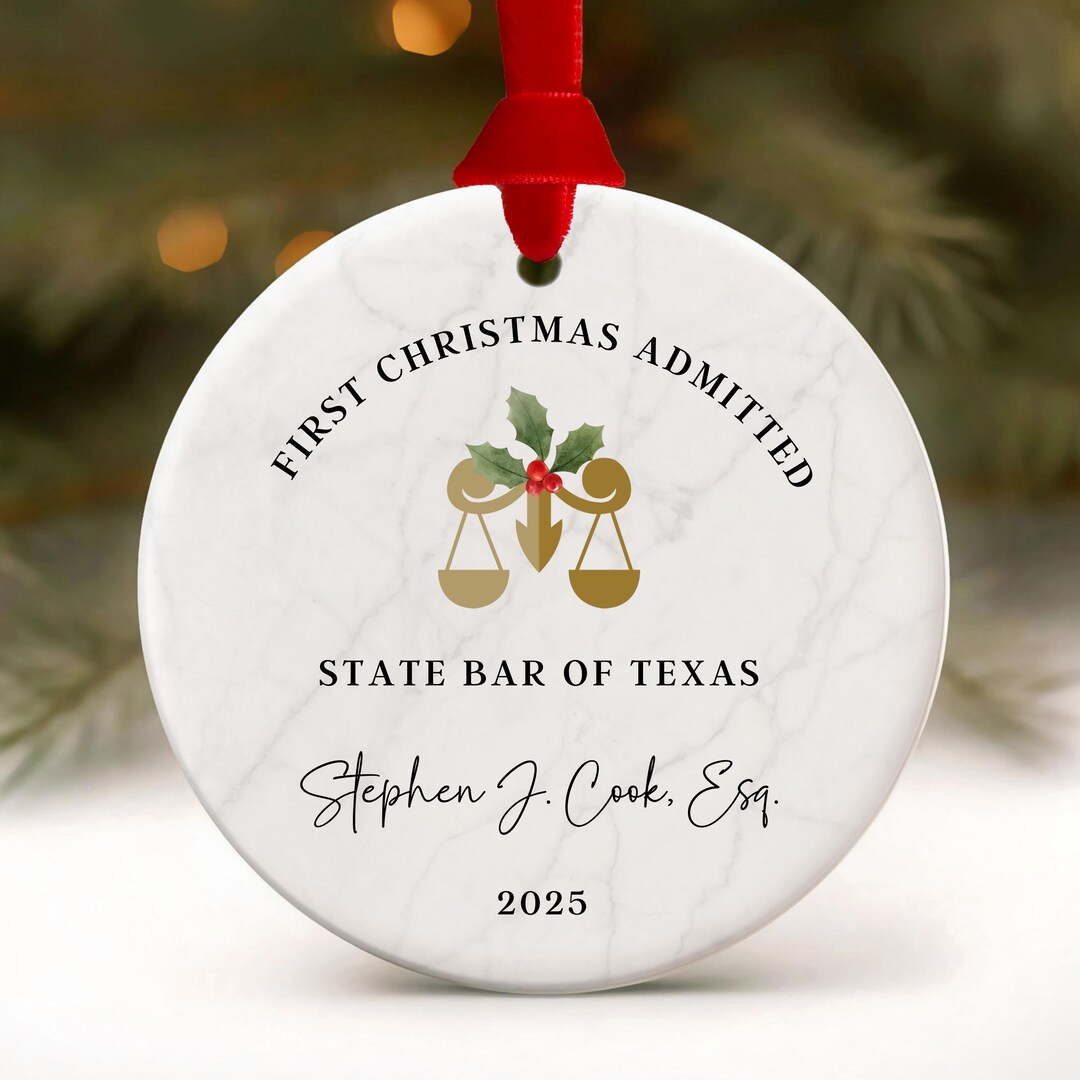 Attorney Ornament, New Lawyer Christmas Ornament, Passing Bar Exam ...