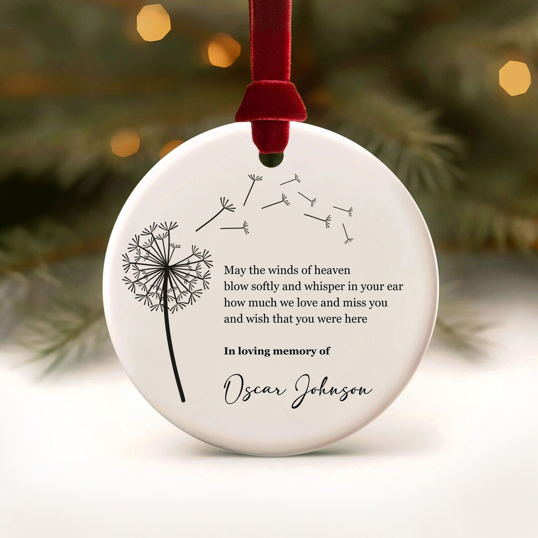 Memorial Ornament Personalized in Memory of Christmas Ornaments, Spouse ...