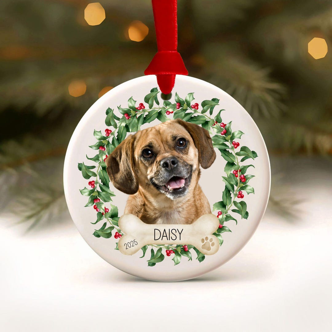 Puggle Christmas Ornament Puggle Ornament Puggle Memorial Gift Puggle ...