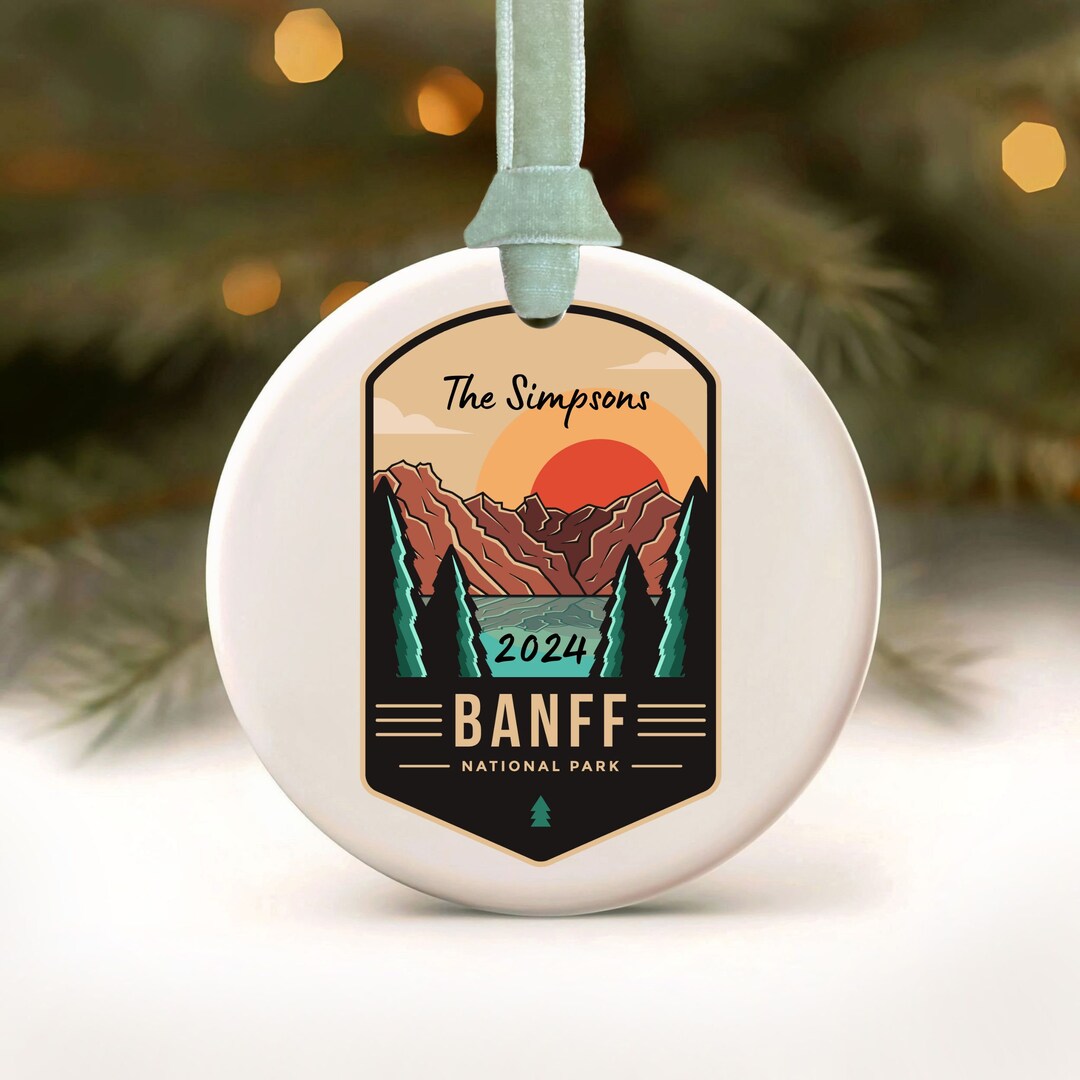 Banff National Park Ornament 2025 Canadian National Park Custom ...
