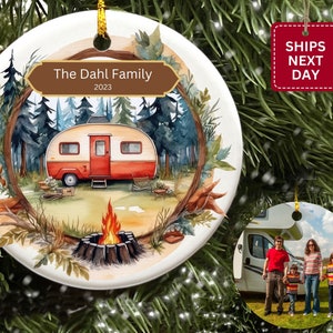 RV Ornament Personalized Christmas Ornament 2025 Camp Ornaments, RV Gifts for Couple, RV Travel ...