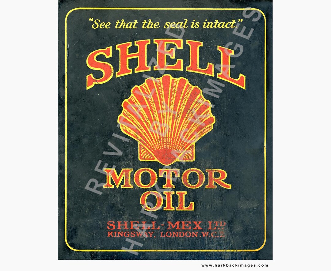 100 Year Old Shell Oil Can (HD Digitally Enhanced Print) - Etsy