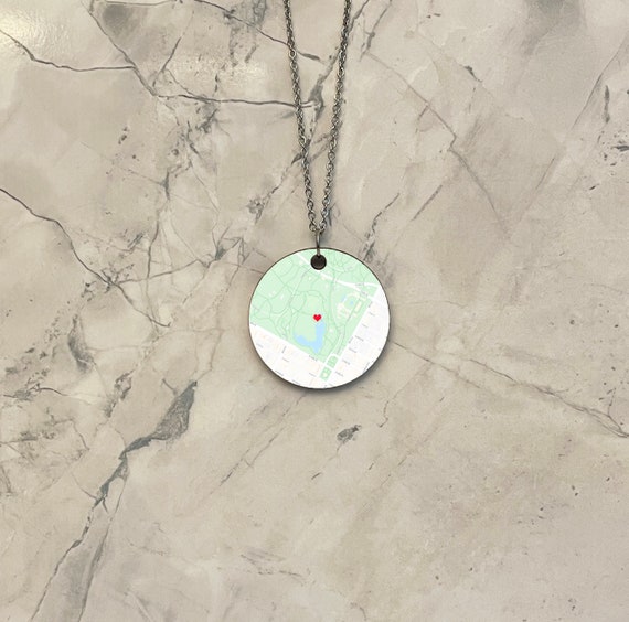 Personalized Map Necklace Map Jewelry Custom Map Necklace | Etsy