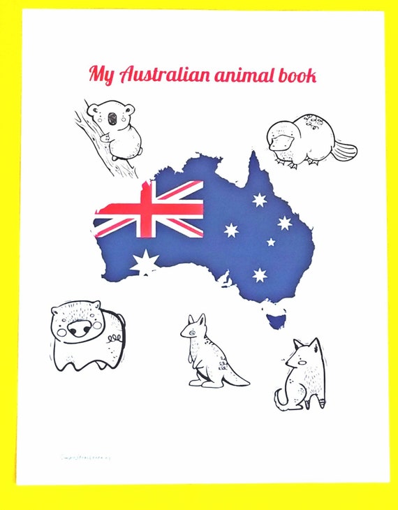 Australian Animals Coloring Book Coloring Pages Coloring | Etsy