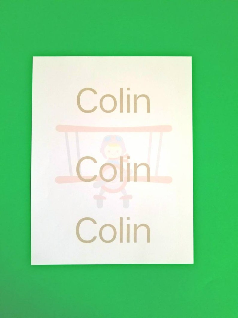 Personalized Name Tracing Mat: Pilot Theme Handwriting Practice - Etsy