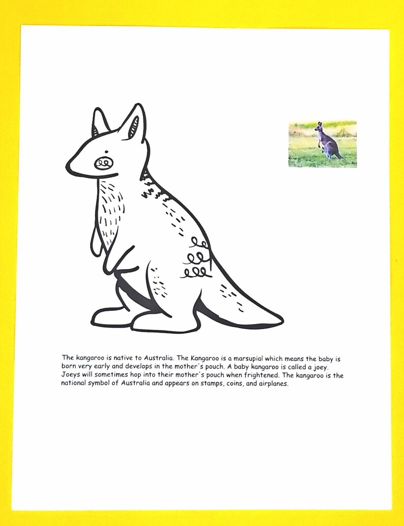 Australian Animals Coloring Book Coloring Pages Coloring | Etsy