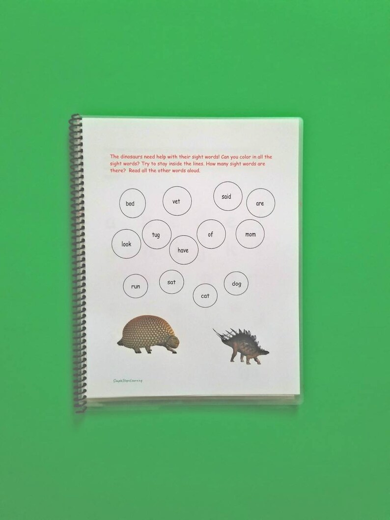 Dinosaur Themed Kindergarten Busy Book, Busy Book, Kindergarten ...