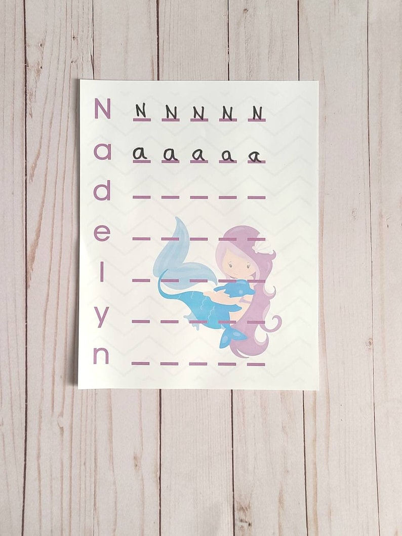 Personalized Dry Erase Name Writing Mat, Name Writing Practice, Name ...